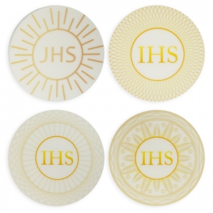 Dekoracja komunijna - Hostia duża - mix wzorów - 24szt - SweetDecor