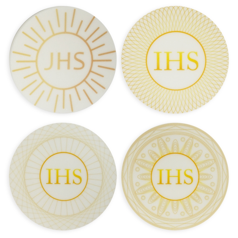 Dekoracja komunijna - Hostia duża - mix wzorów - 24szt - SweetDecor