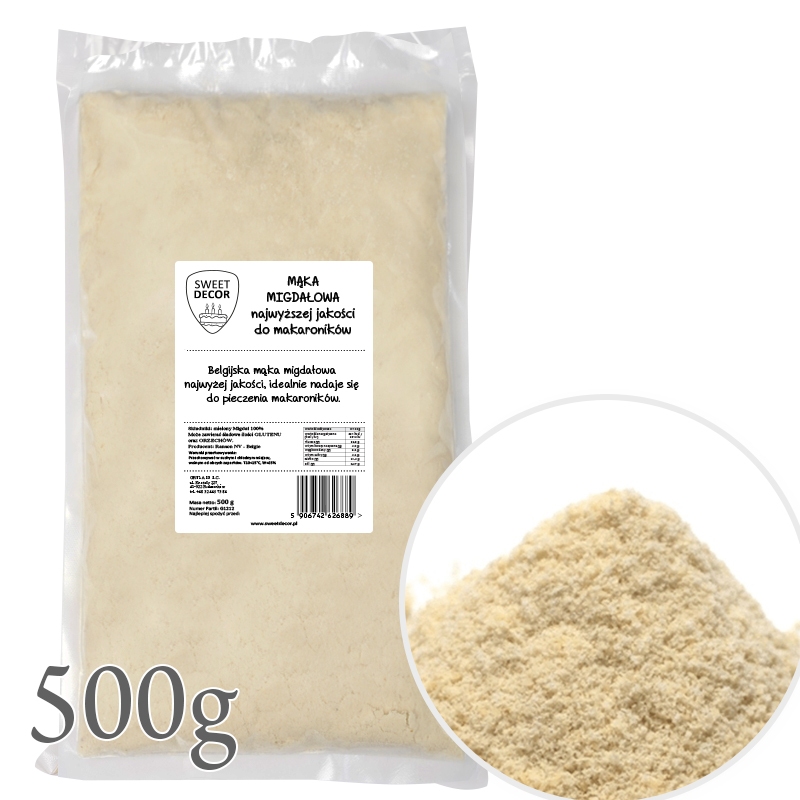 Mąka migdałowa na makaroniki (Migdały Mielone) - 500g - SweetDecor