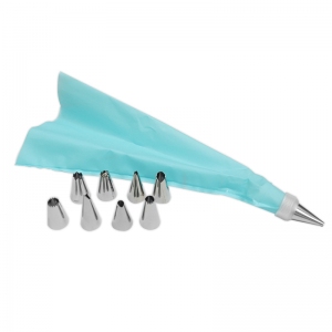 Zestaw tylek z rękawem do kremu 11 elementów - SweetDecor